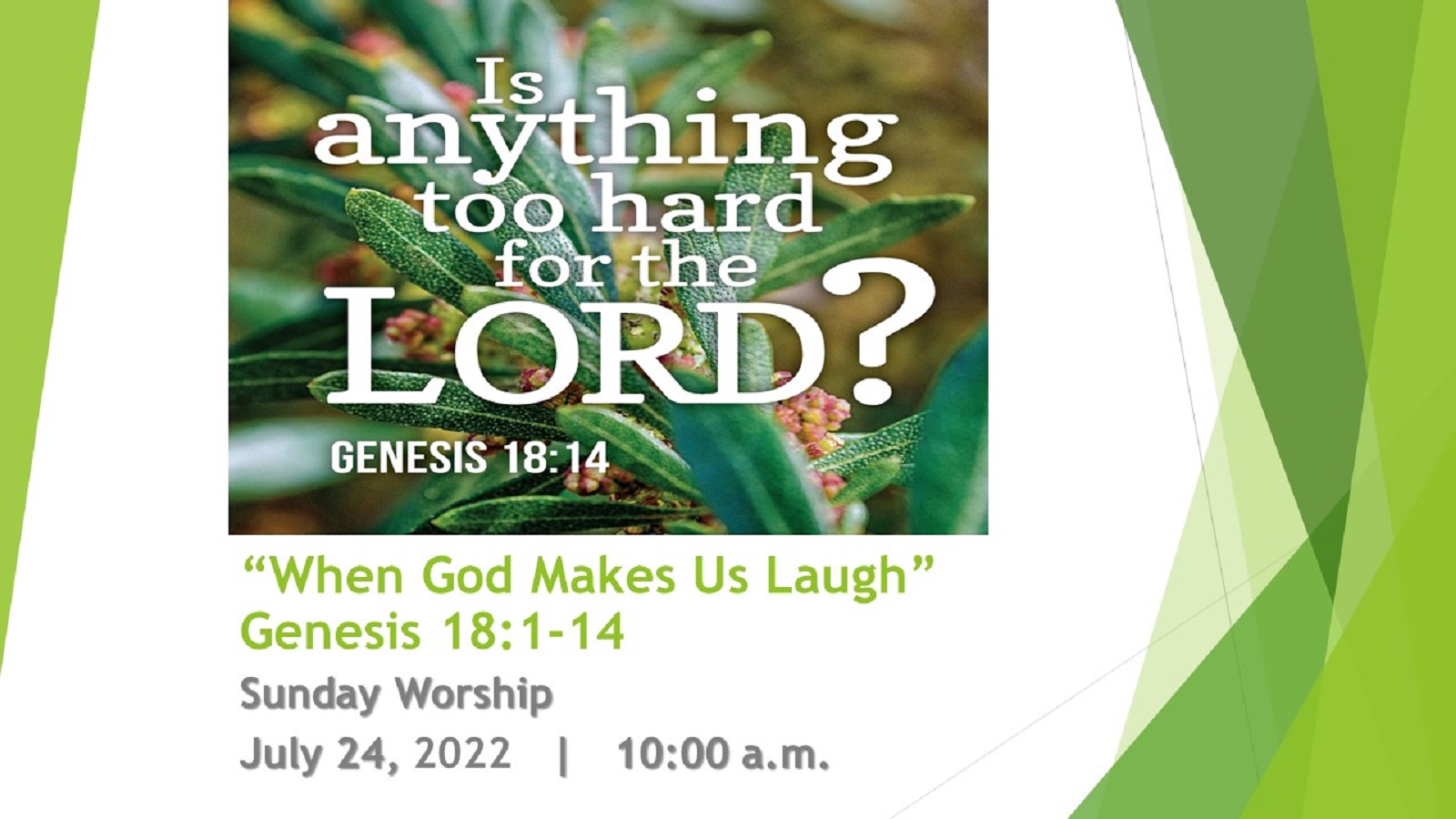 When God Makes Us Laugh - First Presbyterian Church